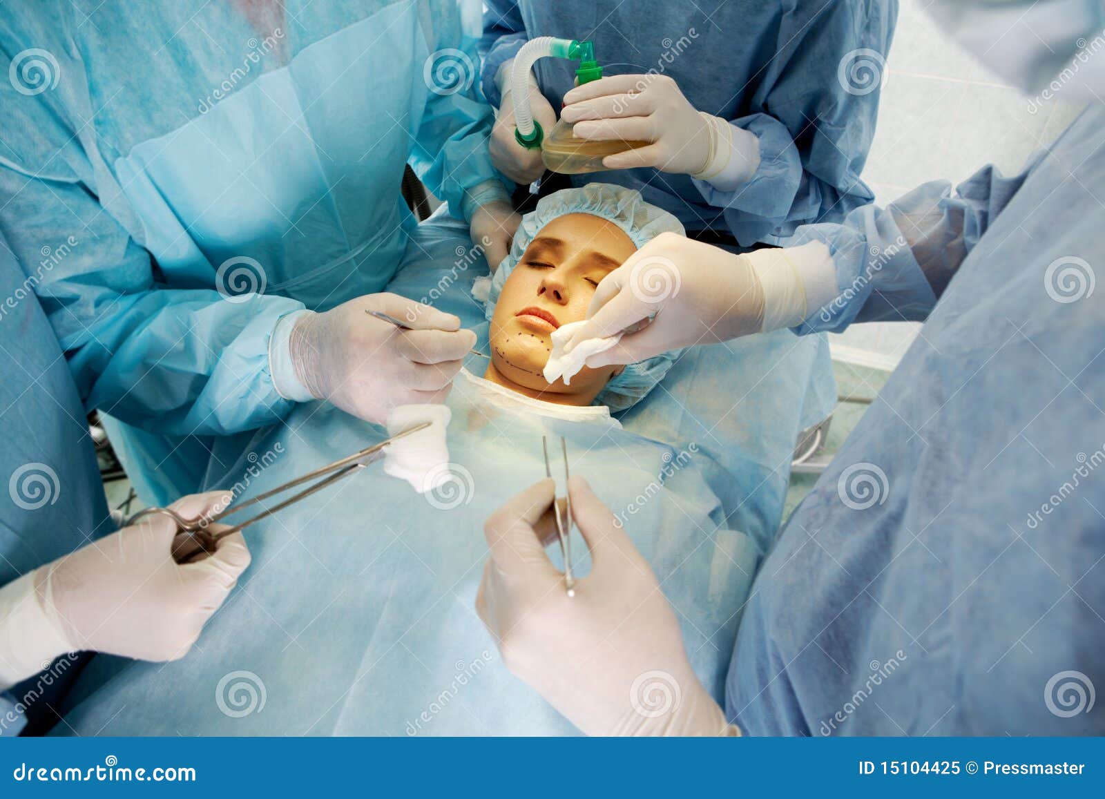 On operation table stock image. Image of medical, mark - 15104425