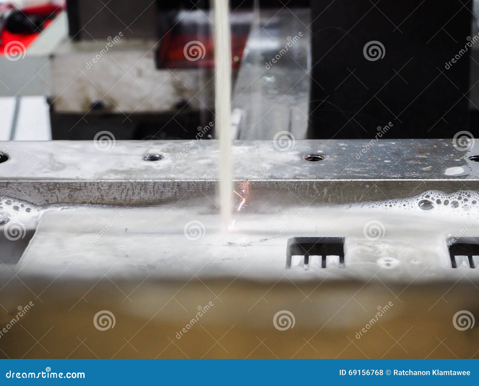 Operation of Wire Cut Machine Stock Photo - Image of mechanical ...