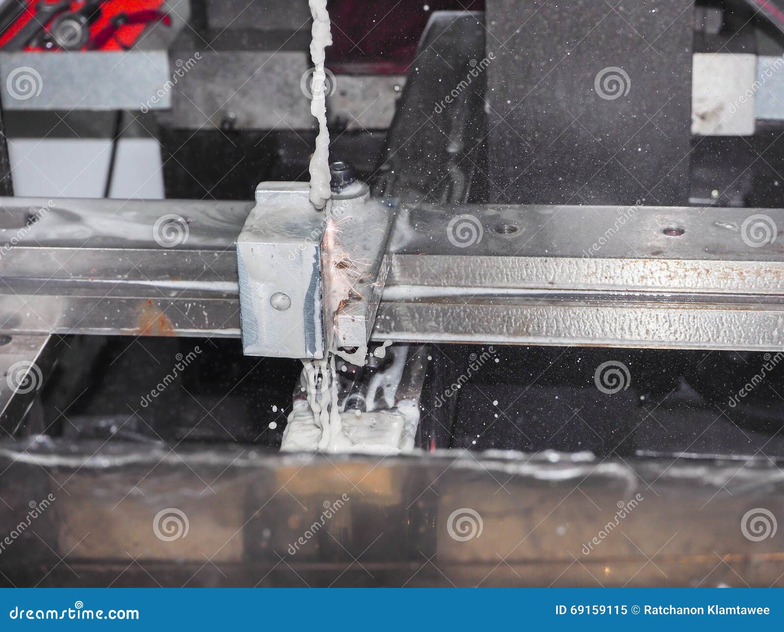Operation of Wire Cut Machine Stock Image - Image of floor, drafting ...