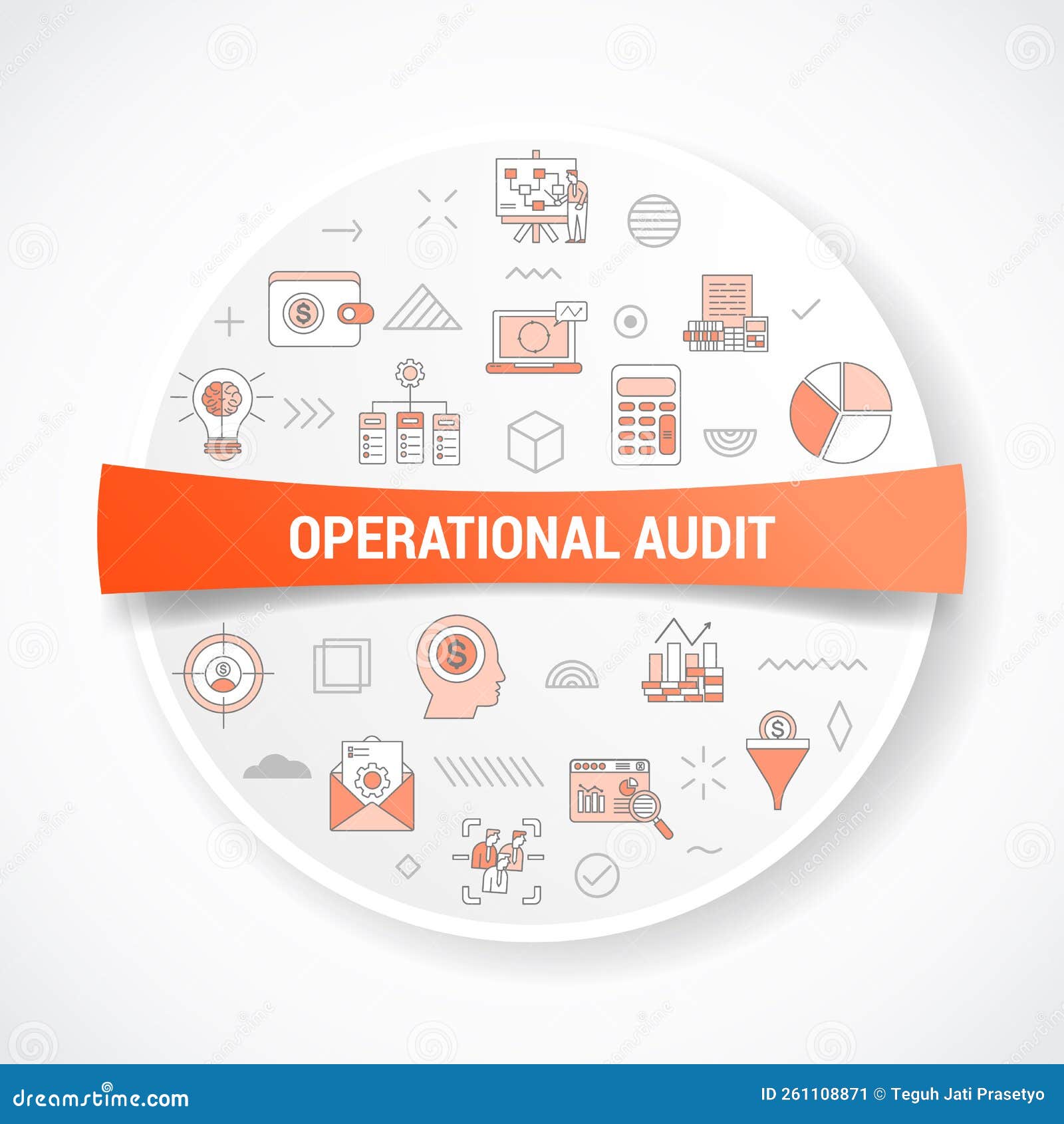 Operational Audit Concept with Icon Concept with Round or Circle Shape ... Operational Audit Concept with Icon Concept with Round or Circle Shape ...