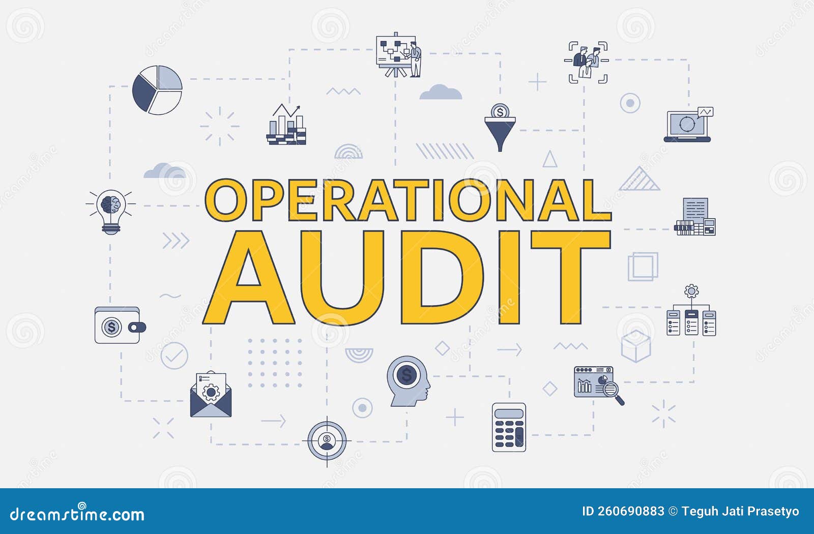 Operational Audit Concept With Icon Set Template Banner And Circle ...