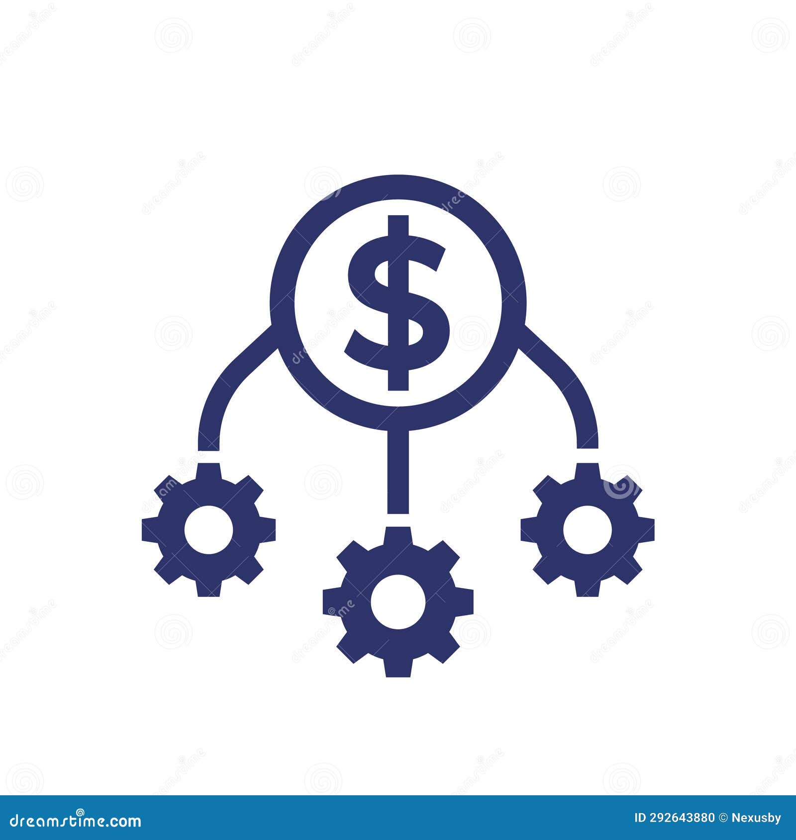 Operational Costs Optimization Icon, Vector Stock Illustration ...