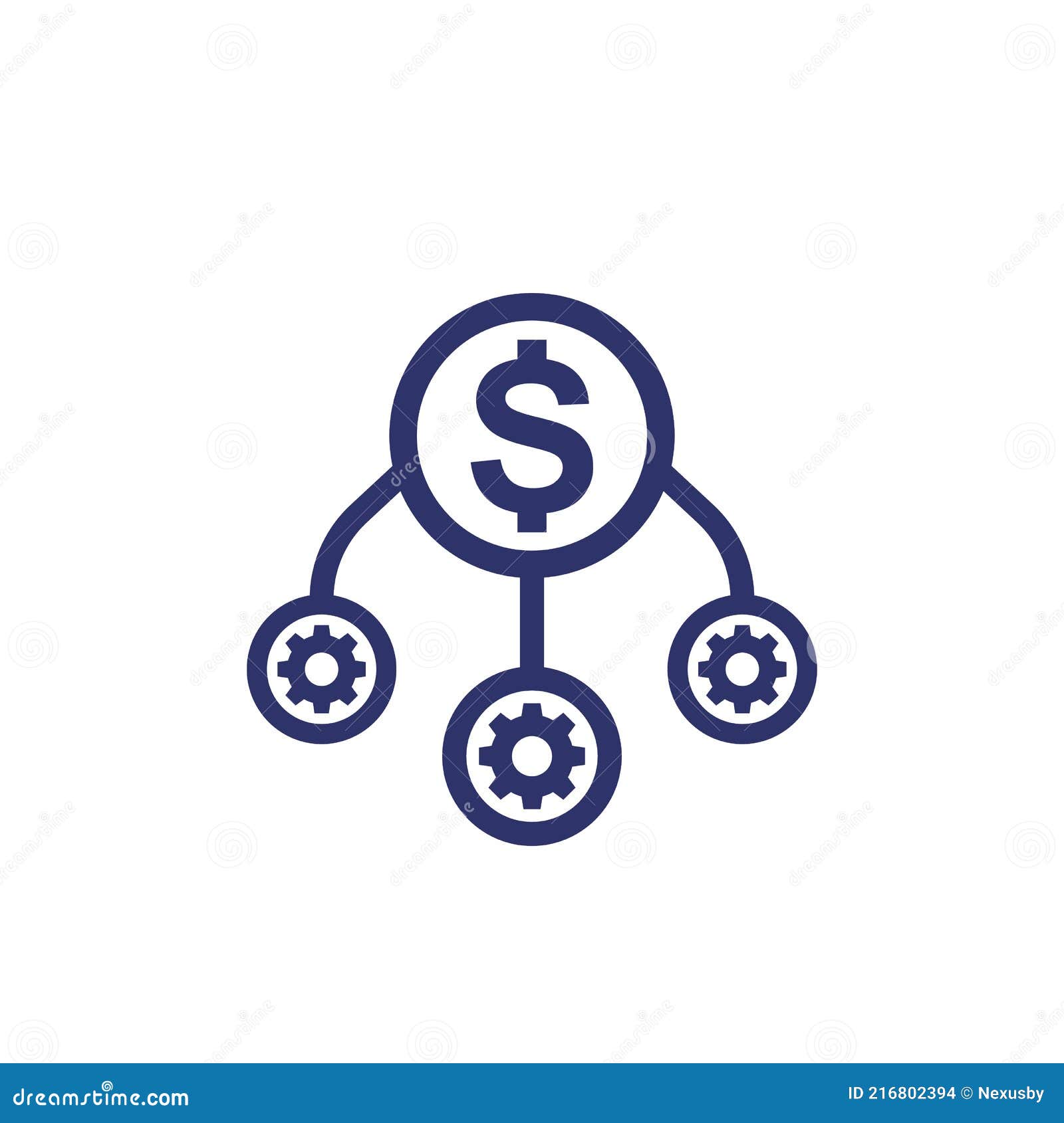 Operational Costs Optimization Icon on White Stock Vector ...