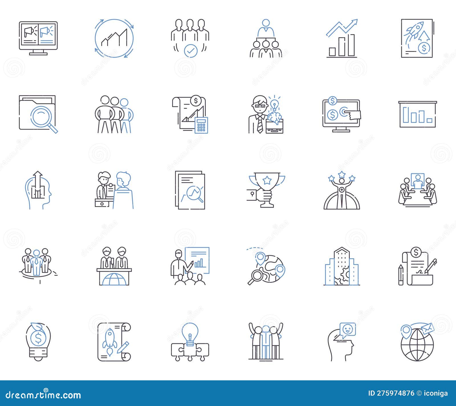 Operational Data Line Icons Collection. Analytics, Metrics, Performance ...