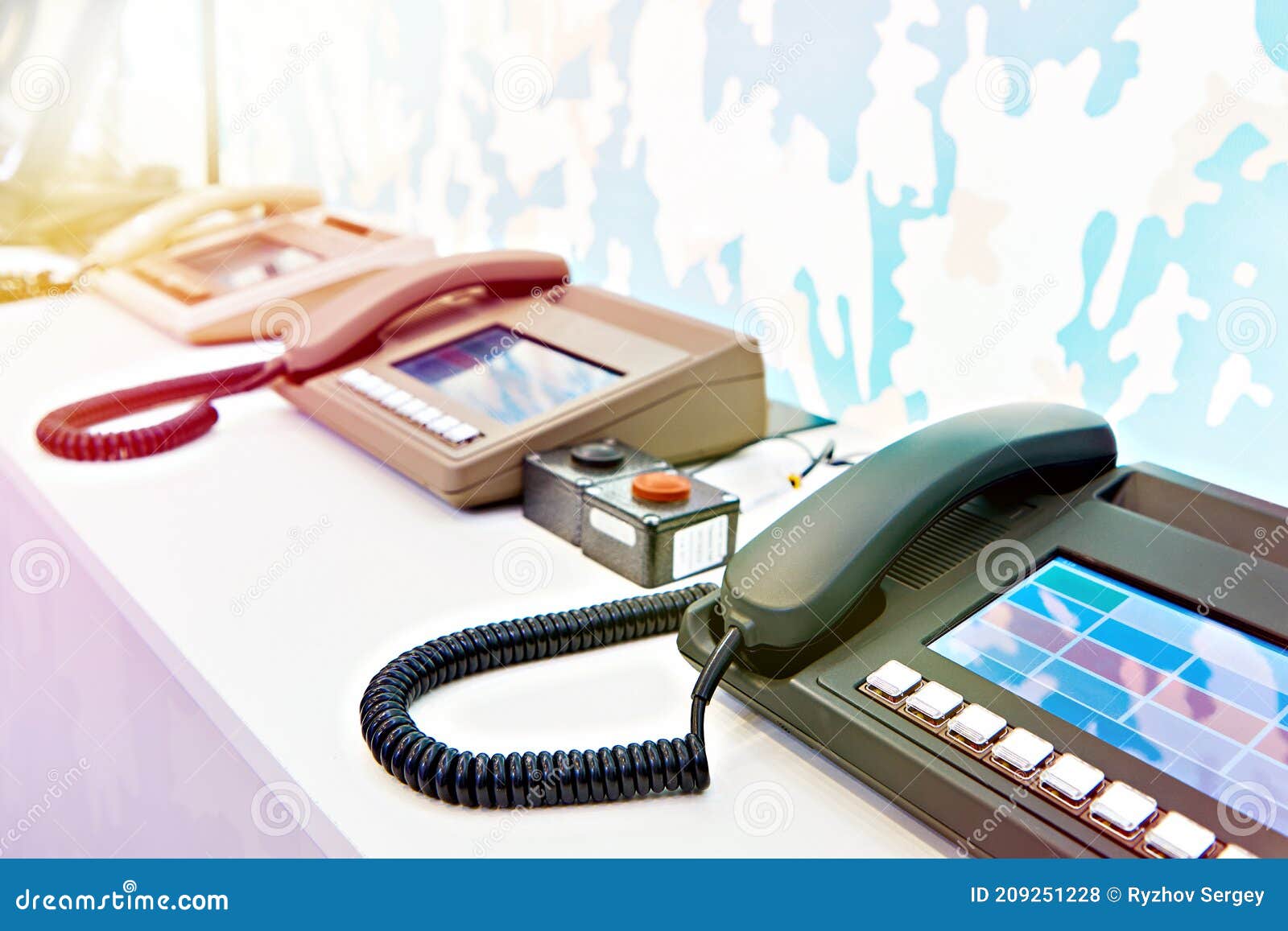 Operational Dispatching Voice Communication Terminal Stock Photo ...