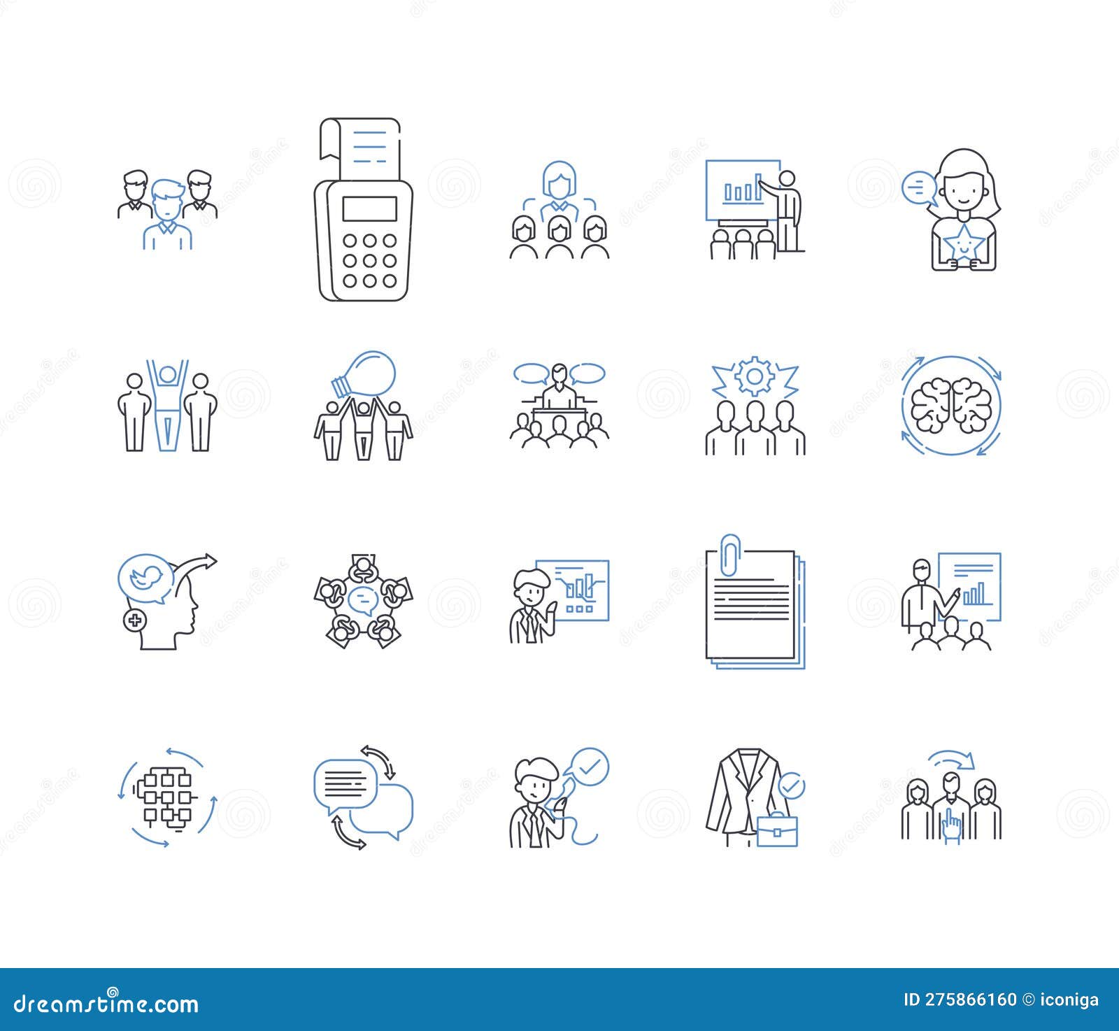 Operational Efficiency And Optimization Line Icons Collection