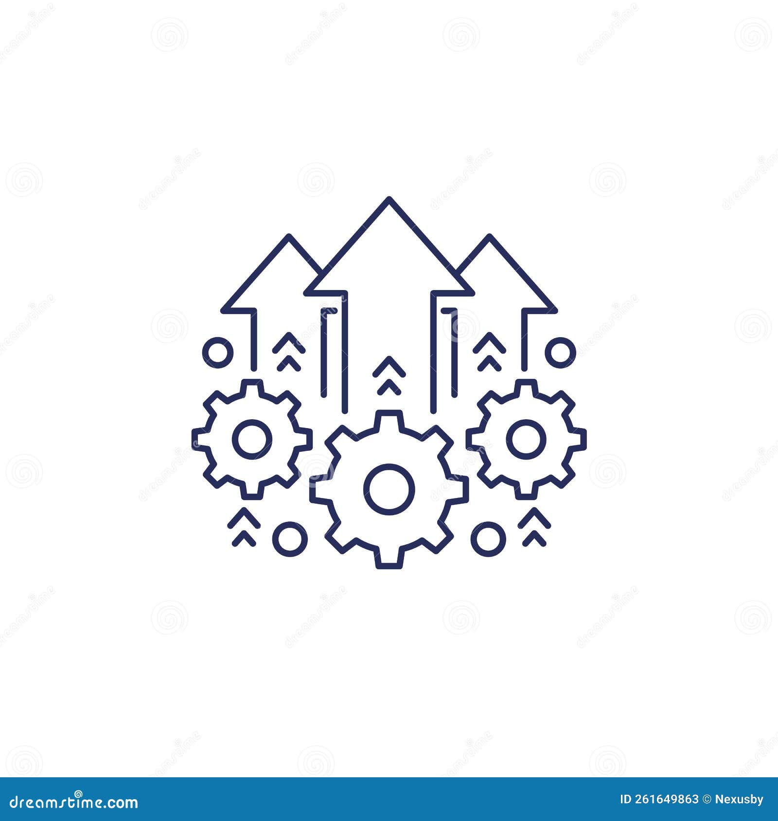Operational Excellence, Efficient Production Icon Cartoon Vector ...