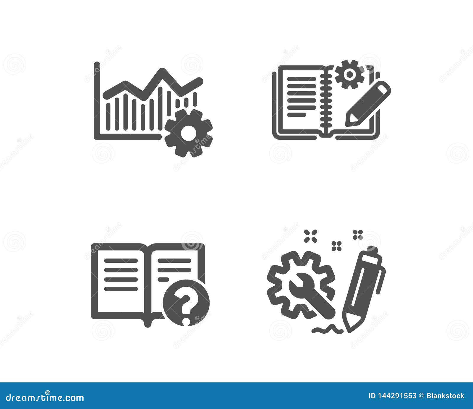Operational Excellence, Help and Engineering Documentation Icons ...