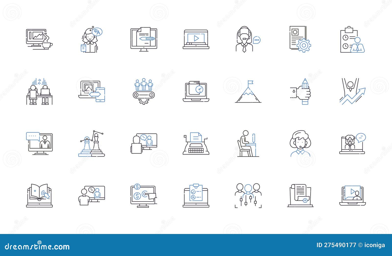 Operational Organization Line Icons Collection. Efficiency ... Operational Organization Line Icons Collection. Efficiency ...