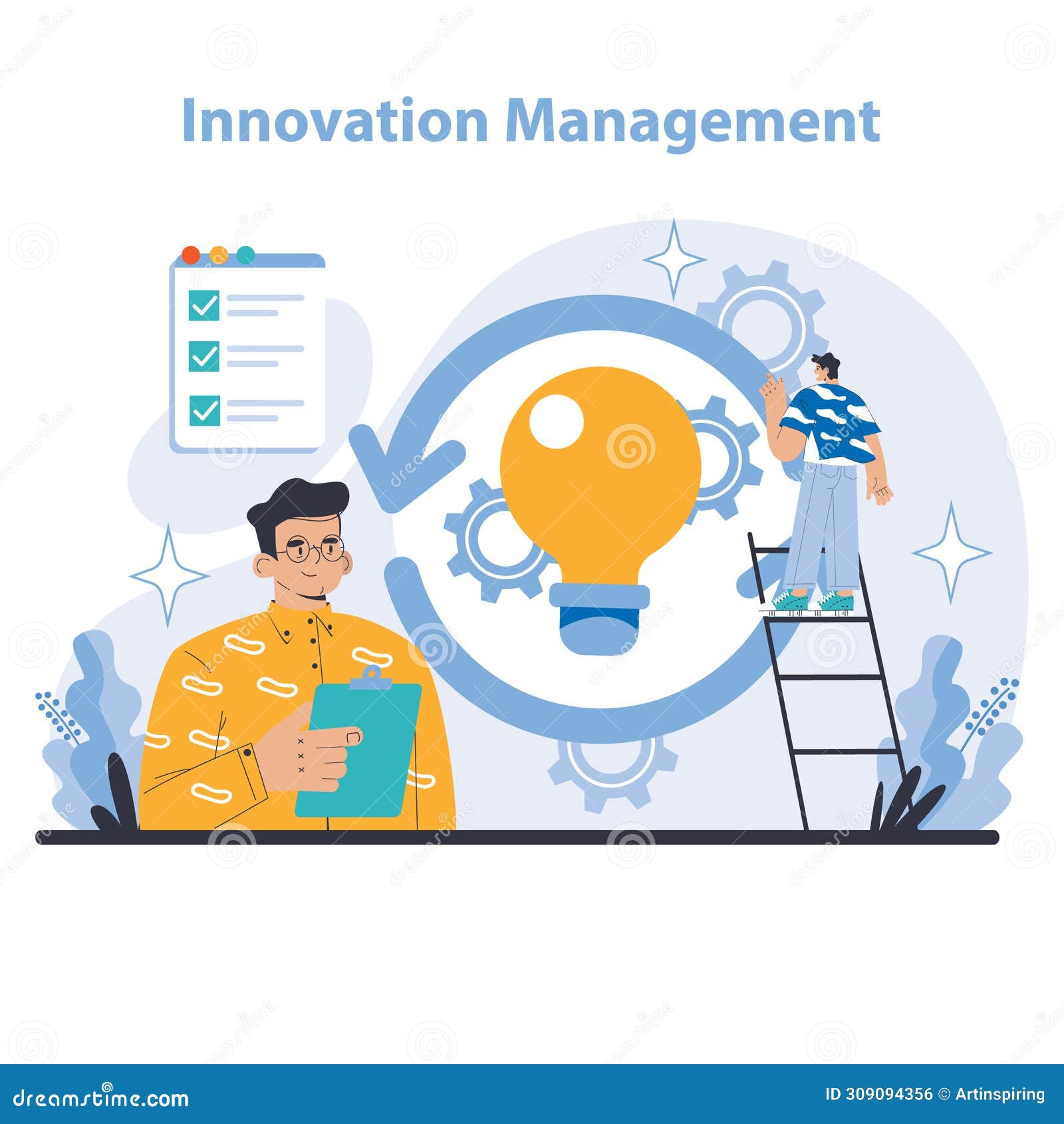 Operational Processes and Technologies Concept. Flat Vector ...