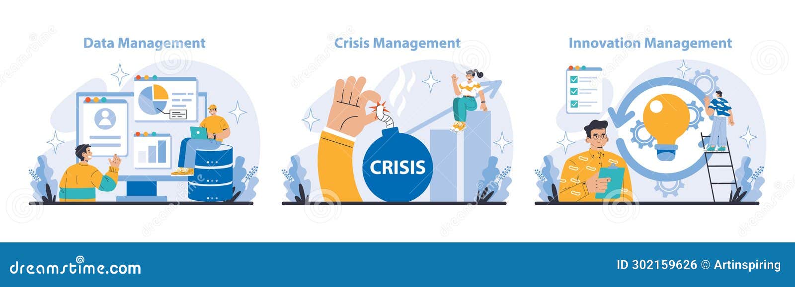 Operational Processes and Technologies Concept. Flat Vector ...