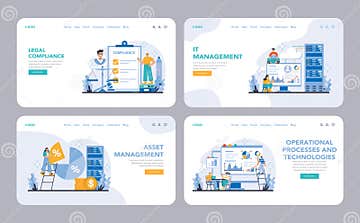 Operational Processes and Technologies Concept. Flat Vector ...