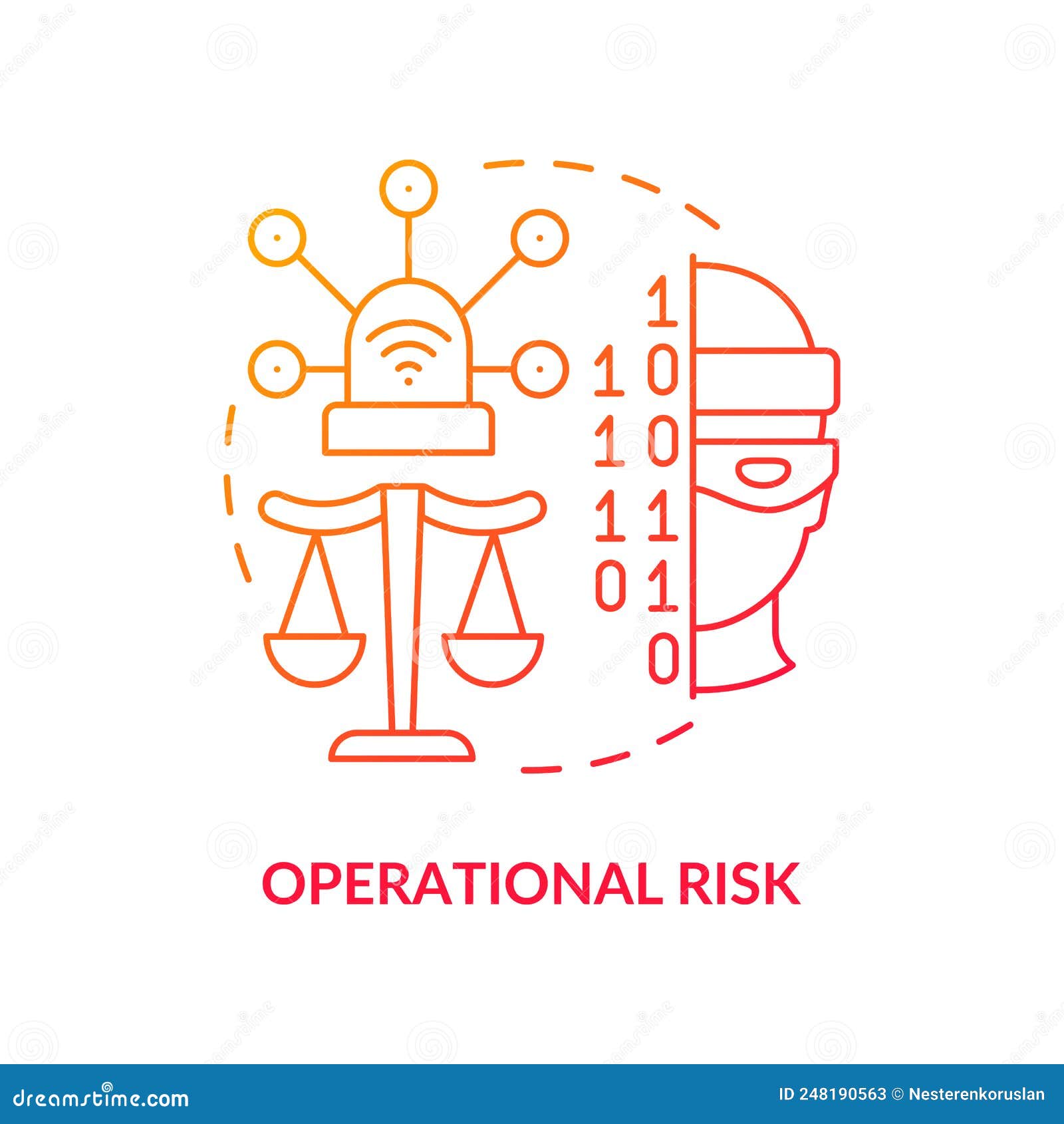 Operational Risk Light Blue Concept Icon Vector Illustration ... Operational Risk Light Blue Concept Icon Vector Illustration ...