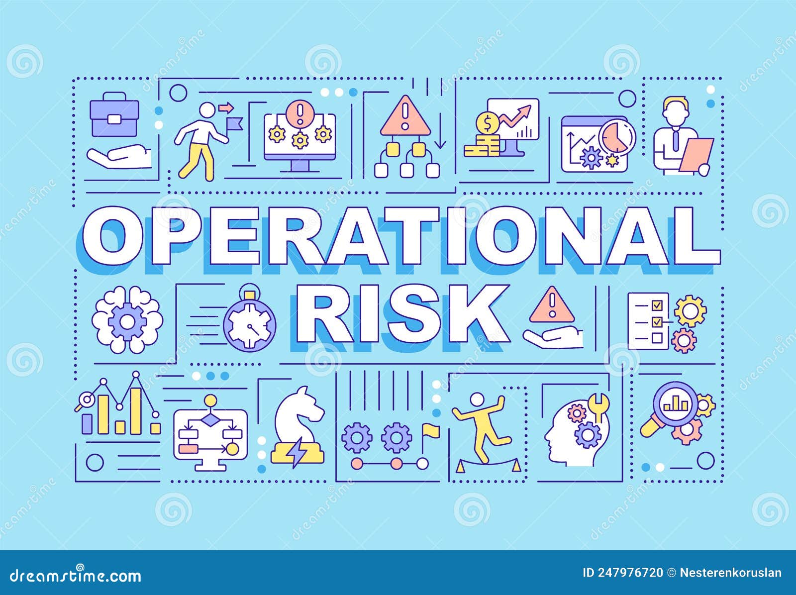 Operational Risk Light Blue Concept Icon Vector Illustration ... Operational Risk Light Blue Concept Icon Vector Illustration ...