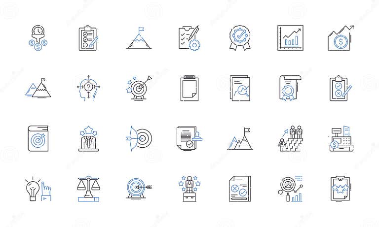 Operational Structure Line Icons Collection. Hierarchy, Organization ...
