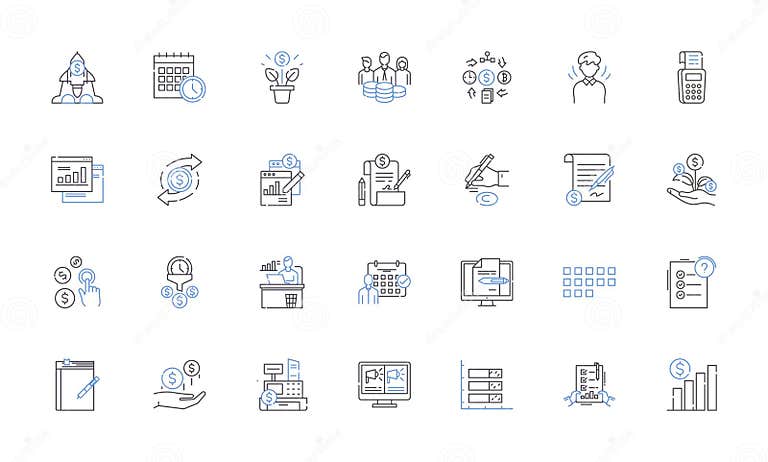 Operational Support Line Icons Collection. Efficiency, Coordination ...
