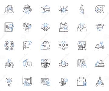 Operational System Line Icons Collection. Windows, MacOS, Linux ...