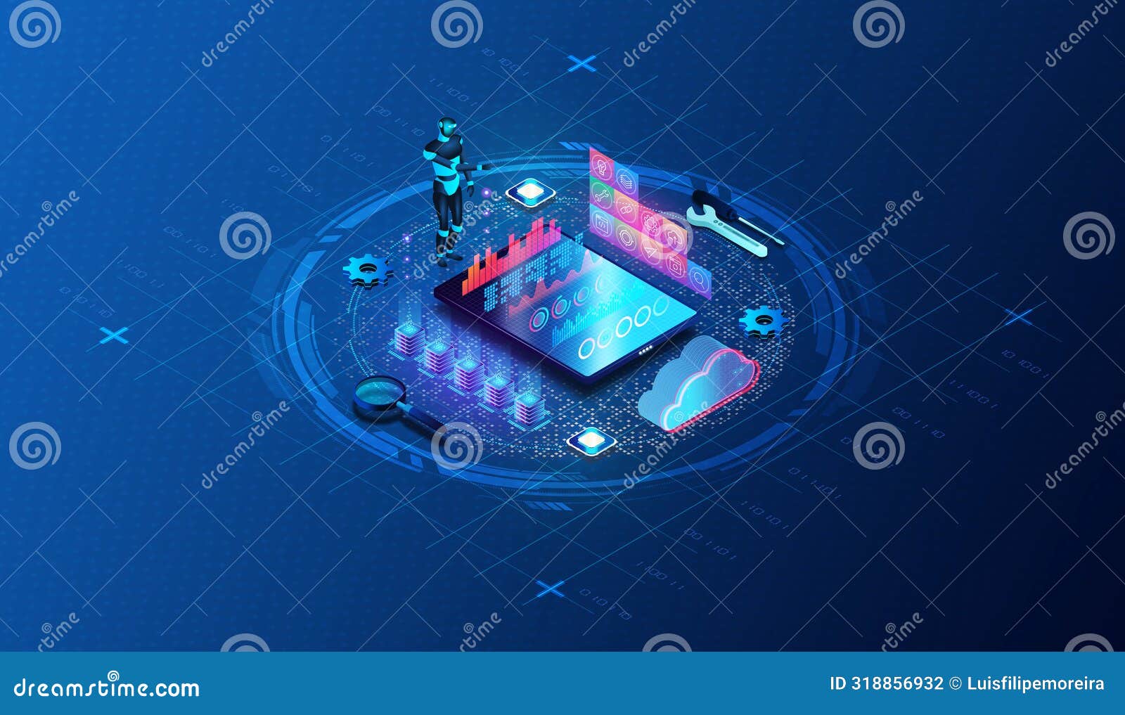 It Operations Analytics Concept - ITOA - 3D Illustration Stock ...