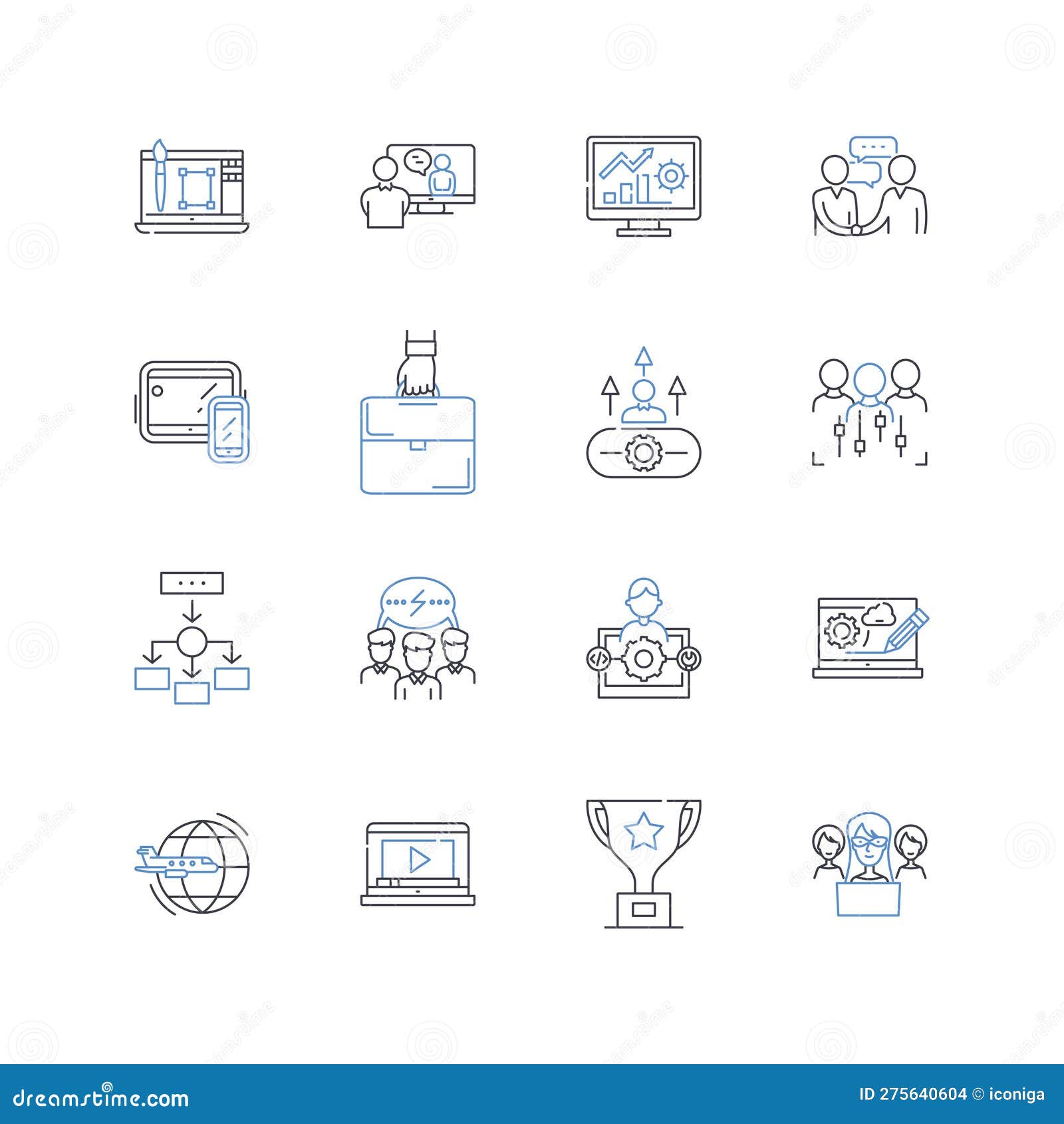 Operations Branch Line Icons Collection. Efficiency, Procedures ... Operations Branch Line Icons Collection. Efficiency, Procedures ...