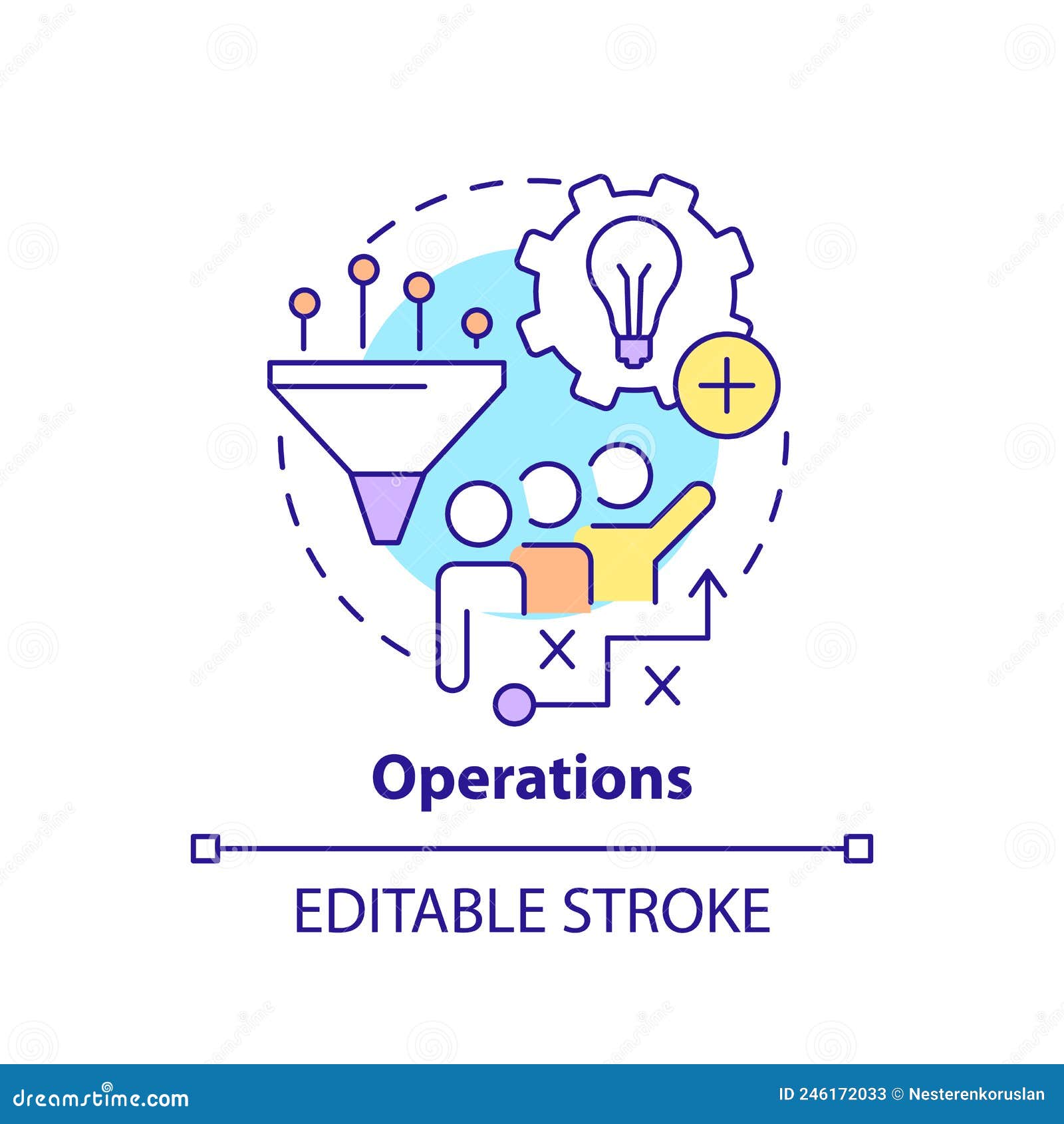 Operations concept icon stock vector. Illustration of innovation ...