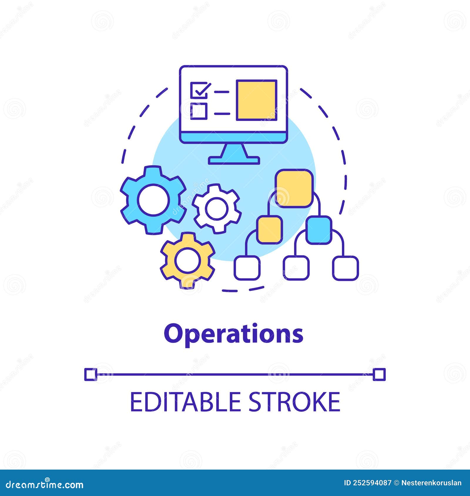 Operations concept icon stock vector. Illustration of logo - 252594087