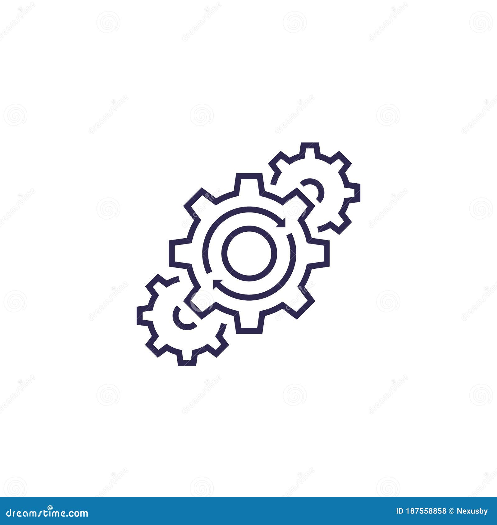 Operations, Effective Project Icon, Line Stock Vector - Illustration of ...