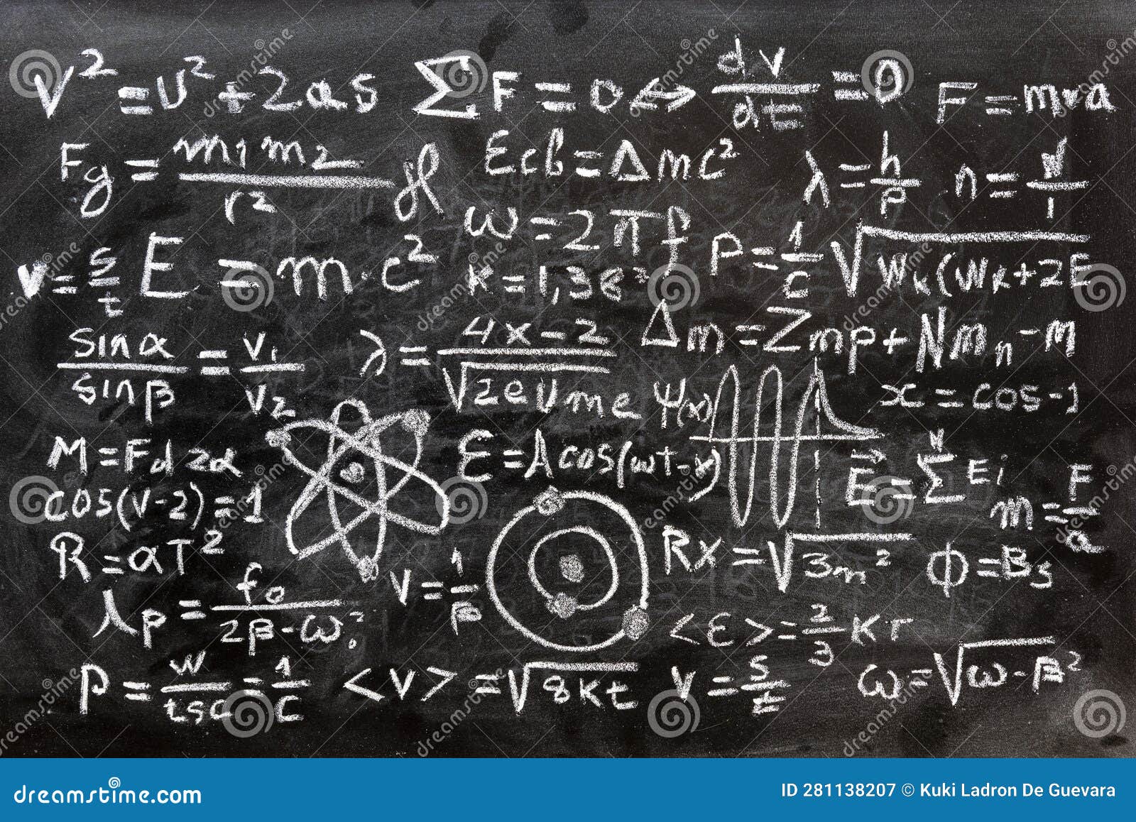 Operations and Formulas of Physics and Mathematics Stock Image - Image ...