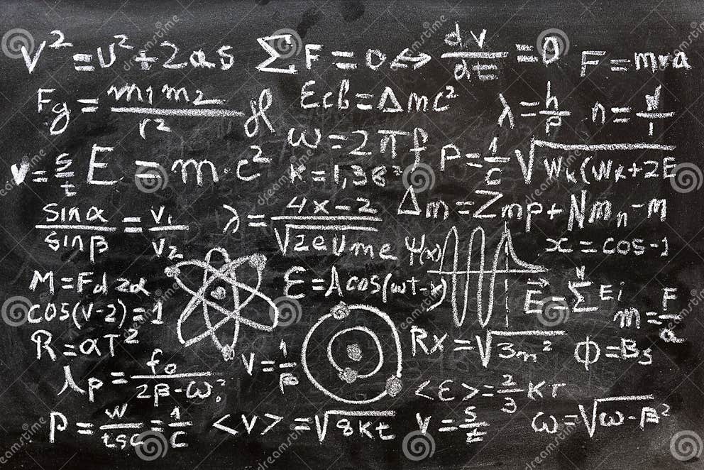 Operations and Formulas of Physics and Mathematics Stock Image - Image ...