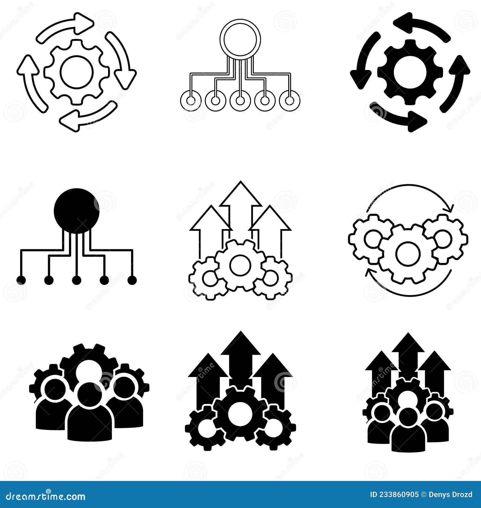 Operations Icon Vector. Workflow Illustration Sign. Work Flow Symbol ...