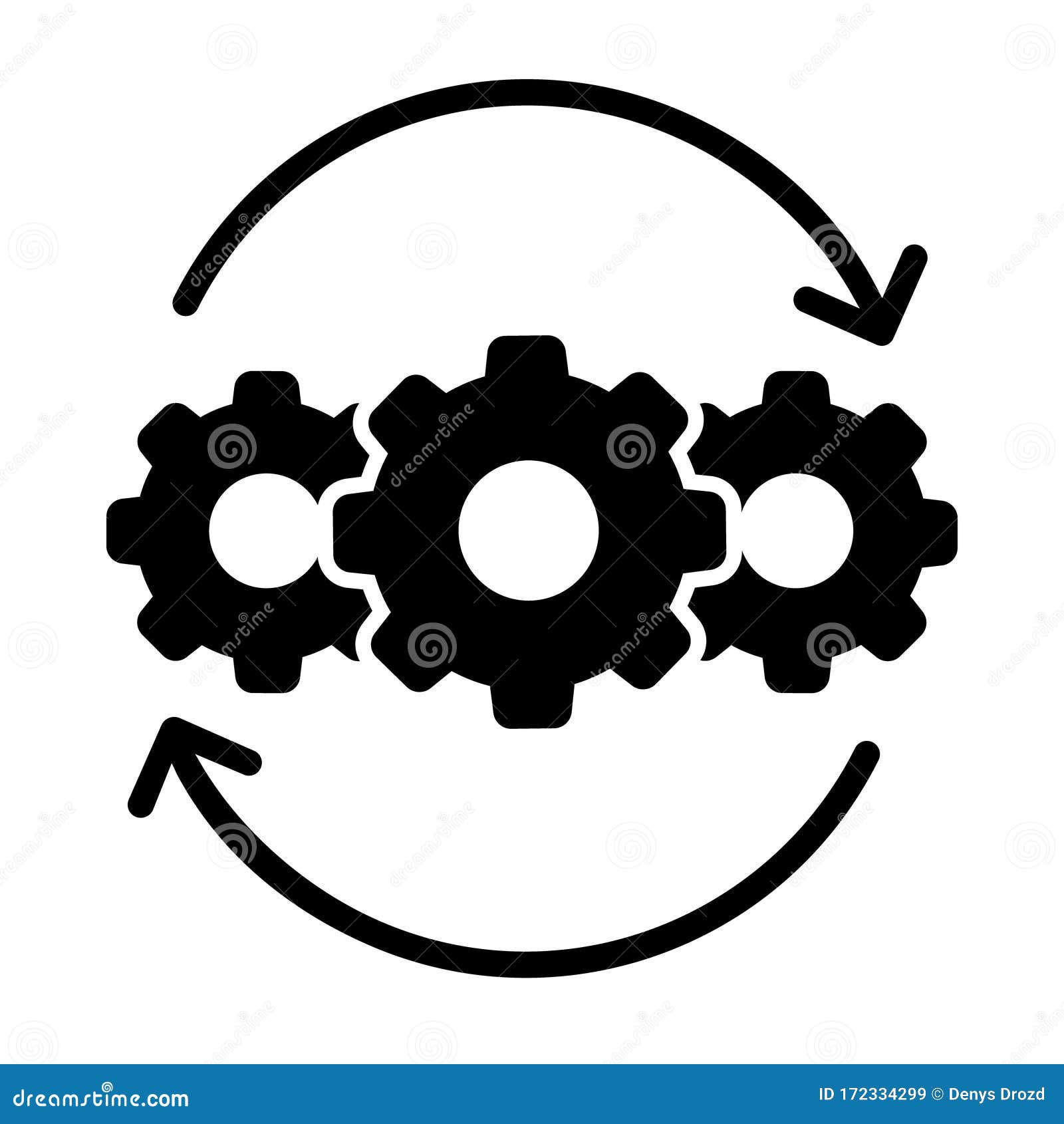 Operations Line Icon on White. Settings Illustration Stock Illustration ...