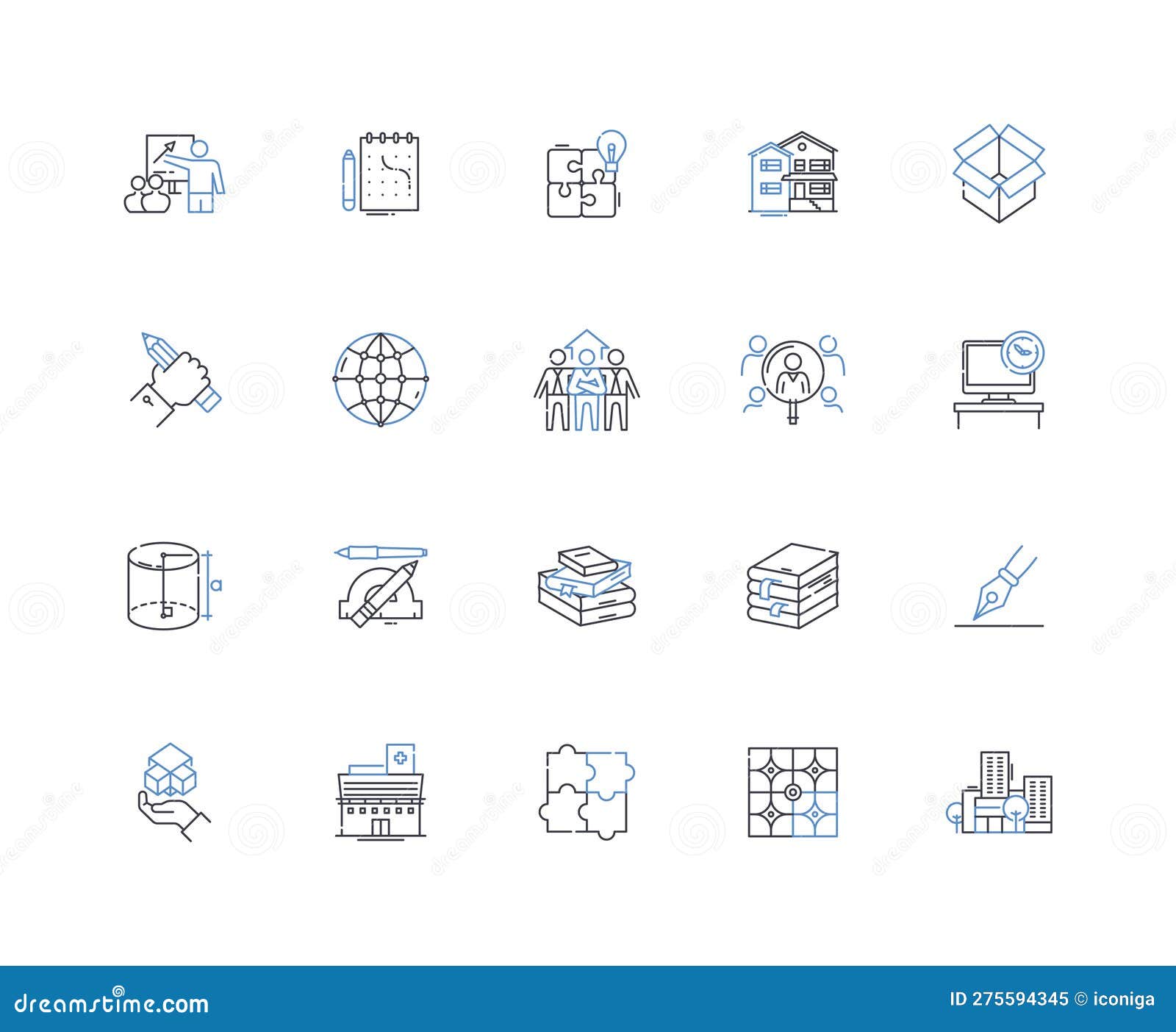 Operations Line Icons Collection. Efficiency, Logistics, Productivity, Optimization, Quality ...