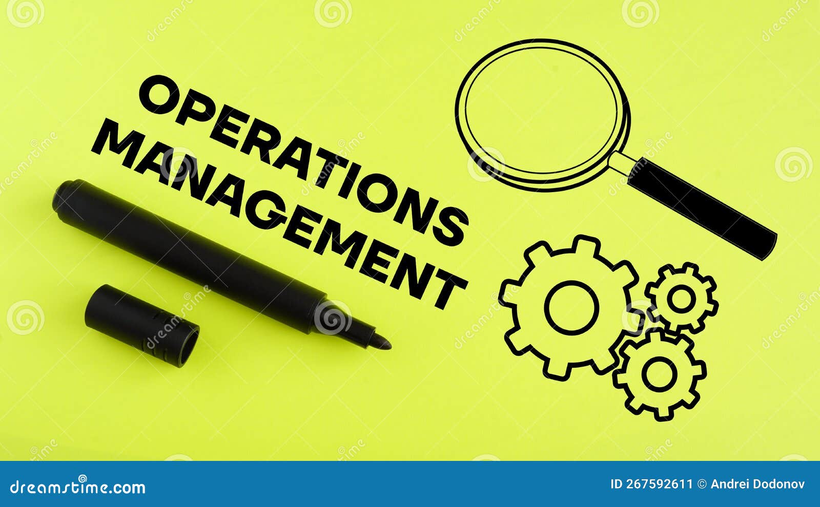 Operations Management is Shown Using the Text and Picture of Gears ...