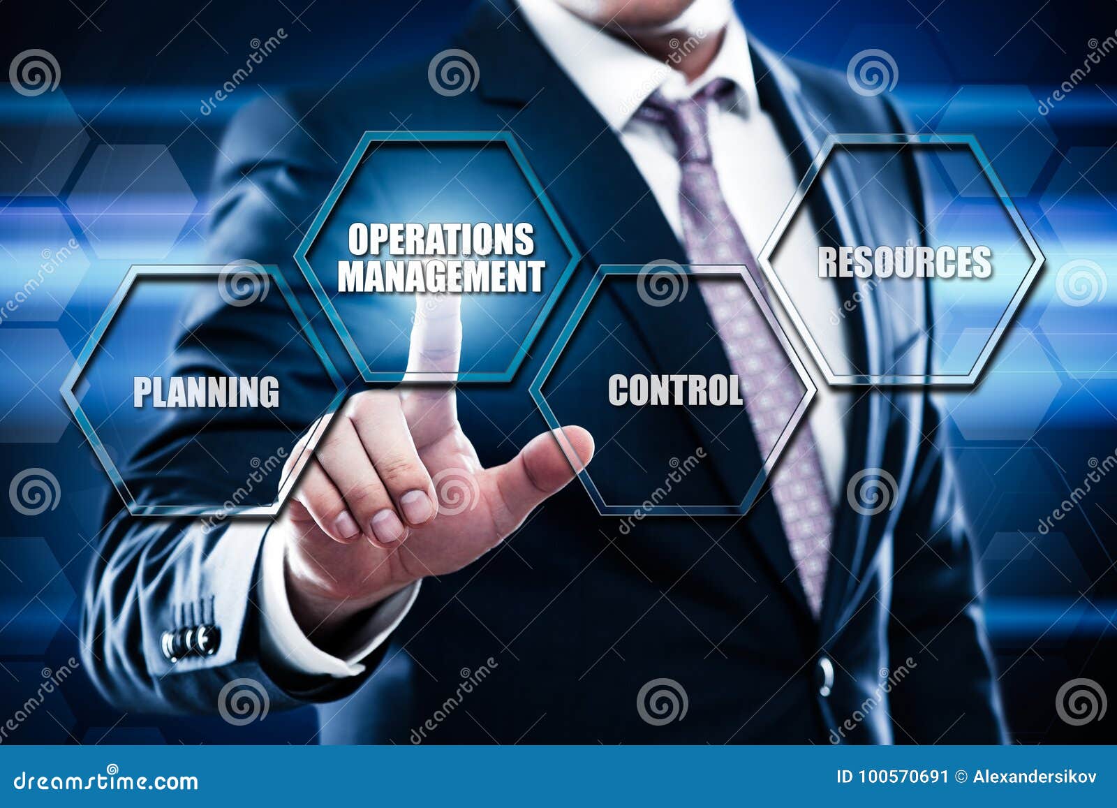 Operations Management Strategy Business Internet Technology Concept ...