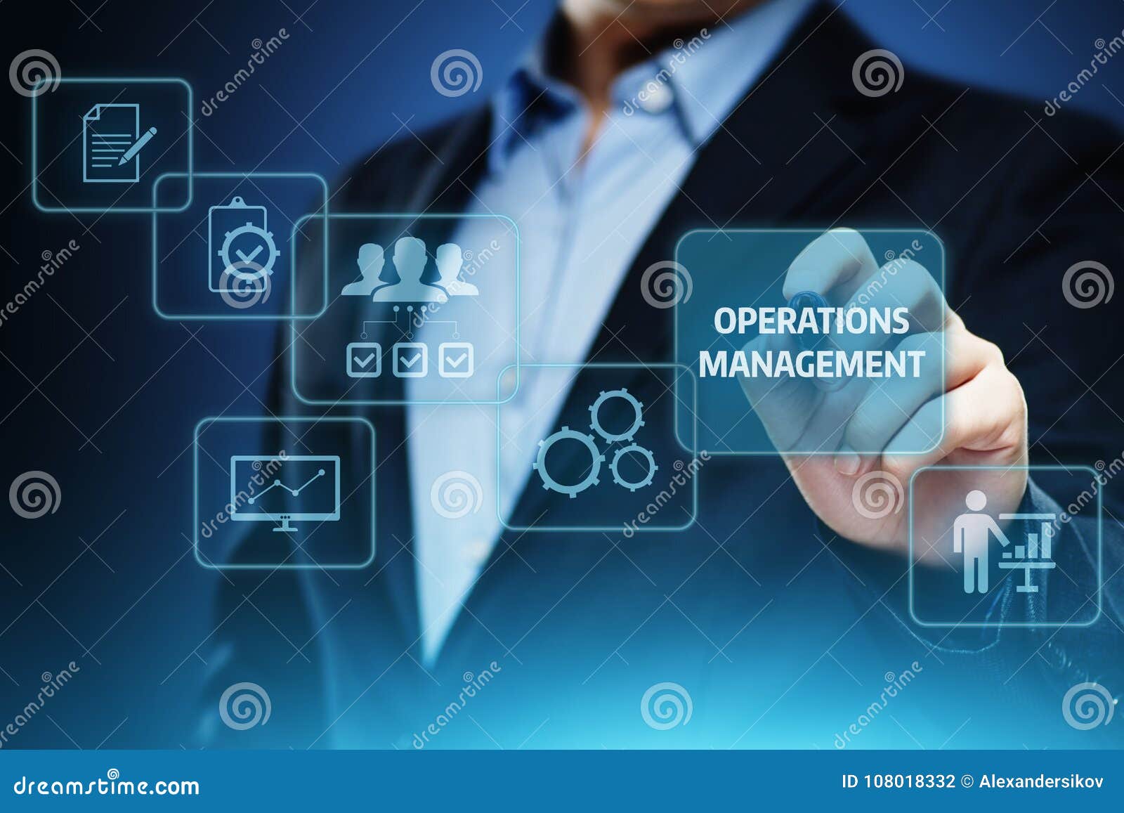 Operations Management Strategy Business Internet Technology Concept ...