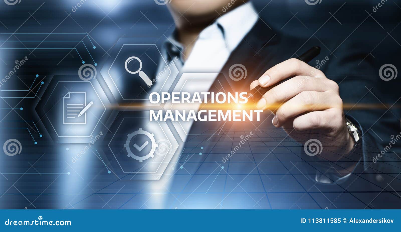 Operations Management Strategy Business Internet Technology Concept ...