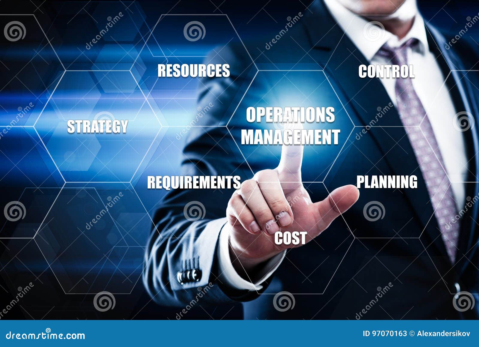 Operations Management Strategy Business Internet Technology Concept ...