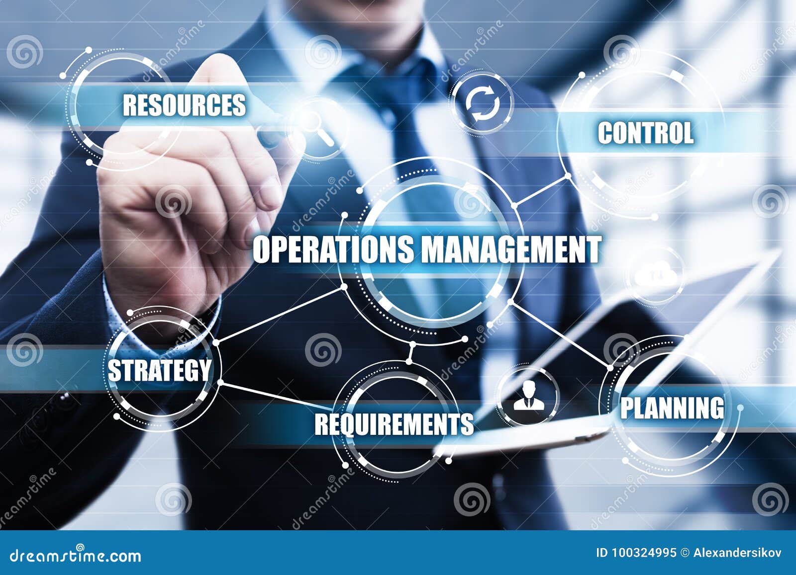 Operations Management Strategy Business Internet Technology Concept ...