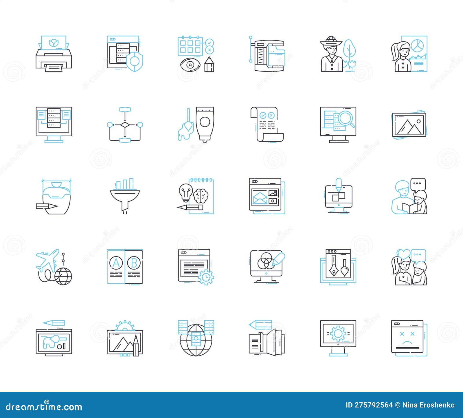 Operations Manual Linear Icons Set. Standardization, Guidelines ...