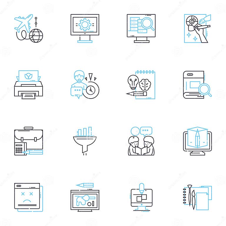 Operations Manual Linear Icons Set. Standardization, Guidelines ...