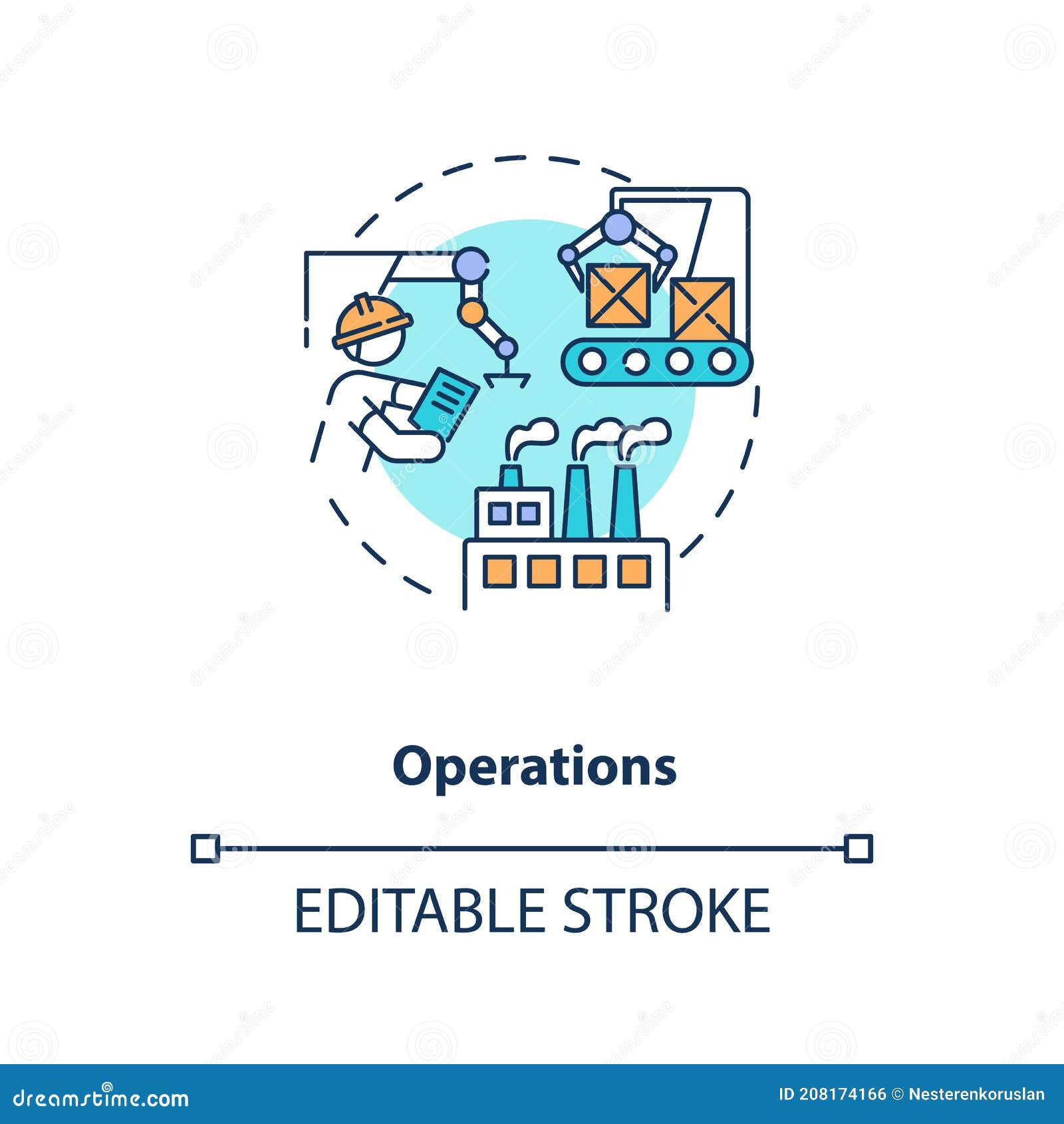 Operations Optimization Concept Icon Stock Vector - Illustration of ...