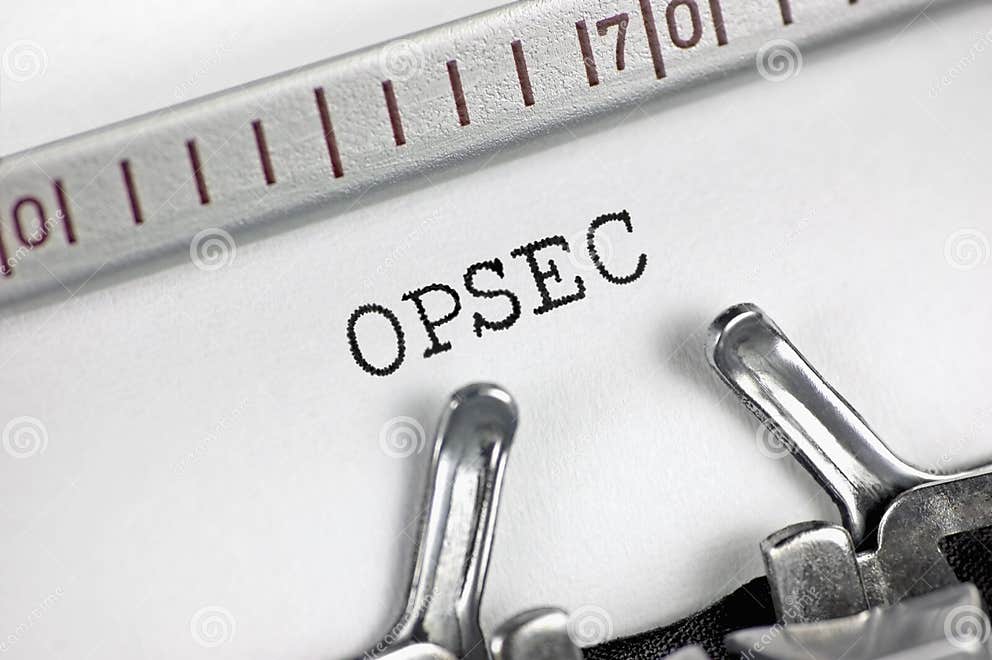 Operations Security Acronym OPSEC Text Macro Closeup, Typewriter Typed ...