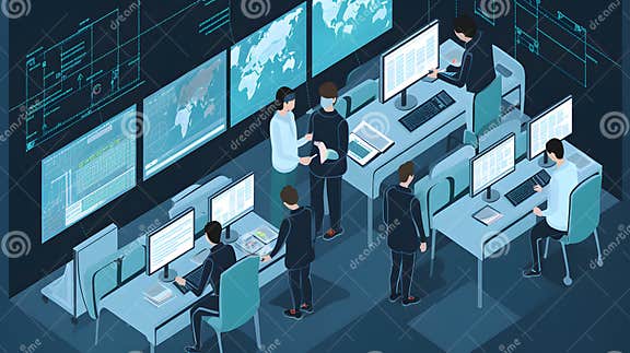 An it Operations Team Performing System Administration an Five Created ...