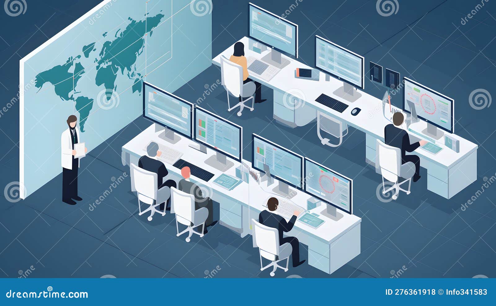 An it Operations Team Performing System Administration an Three Created ...