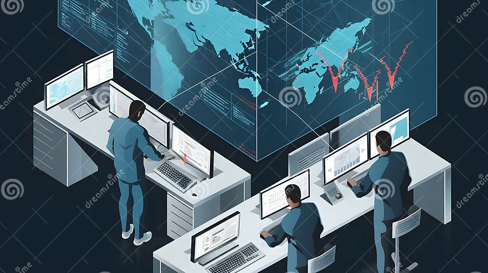 An it Operations Team Performing System Administration an Two Created ...