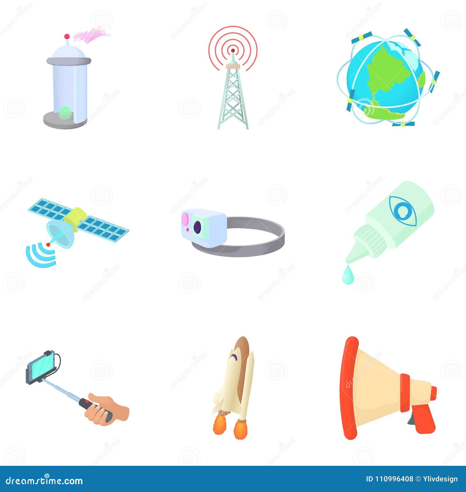 Operative Icons Set, Cartoon Style Stock Vector - Illustration of ...
