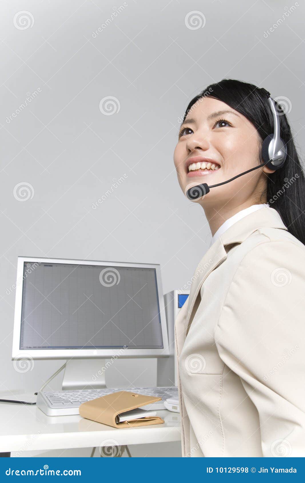 Operator stock photo. Image of microphone, female, business - 10129598