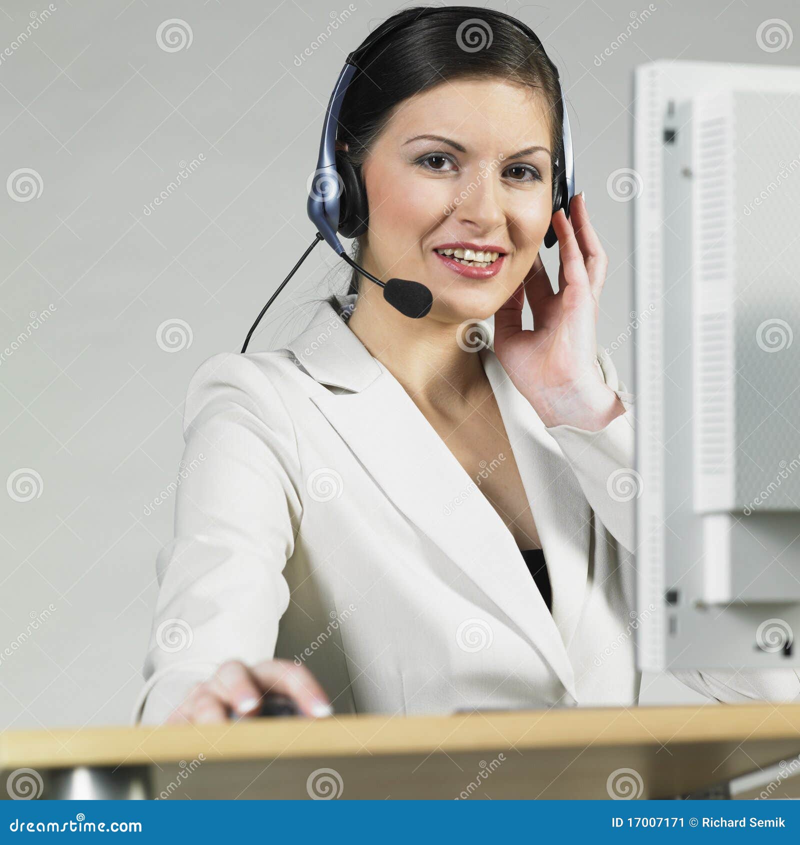 Operator stock image. Image of headphone, communication - 17007171