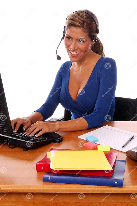 Operator stock image. Image of chic, beautiful, folder - 237955