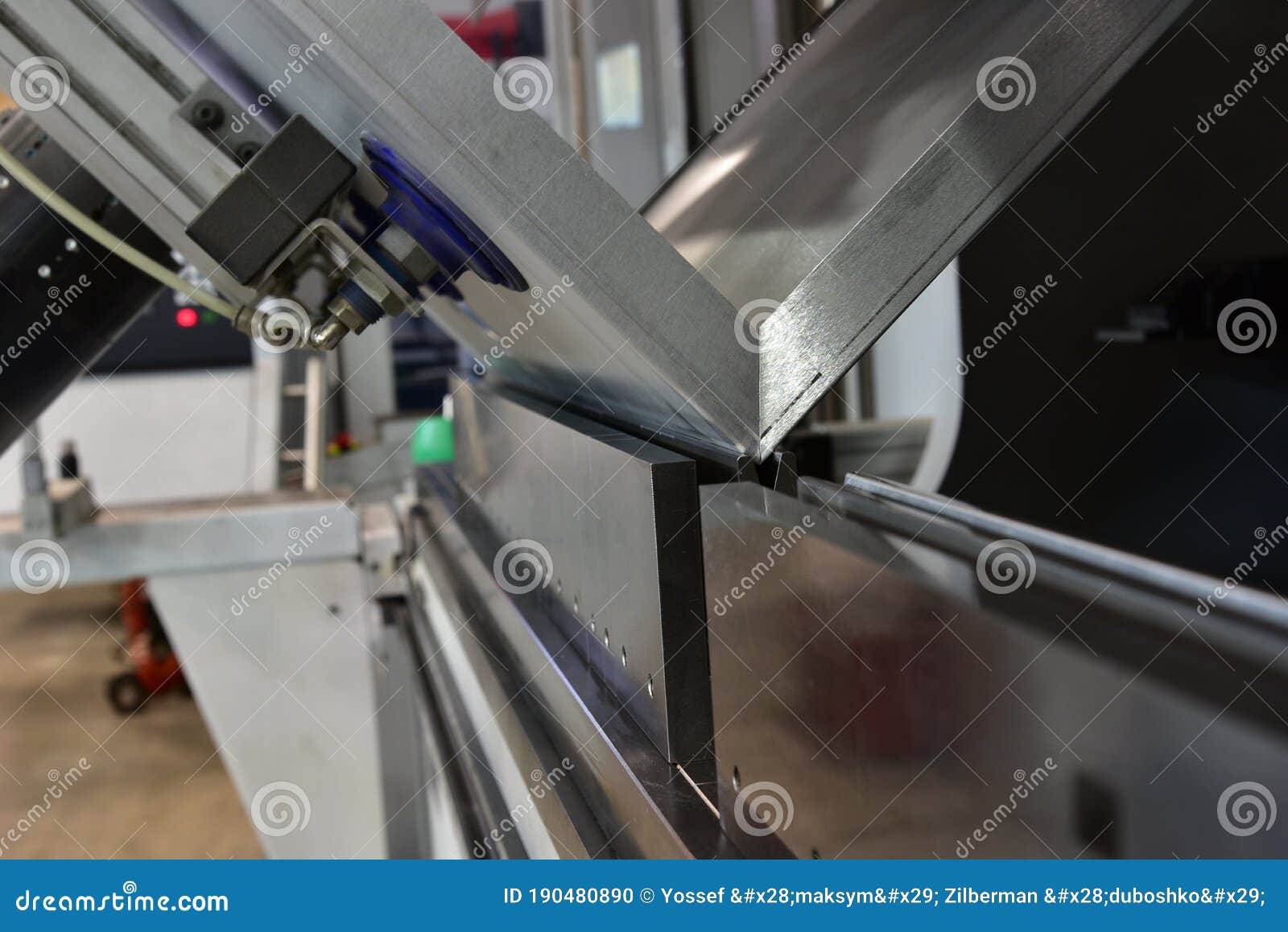 Operator Bending Metal Sheet By Sheet Bending Machine Stock Image ...