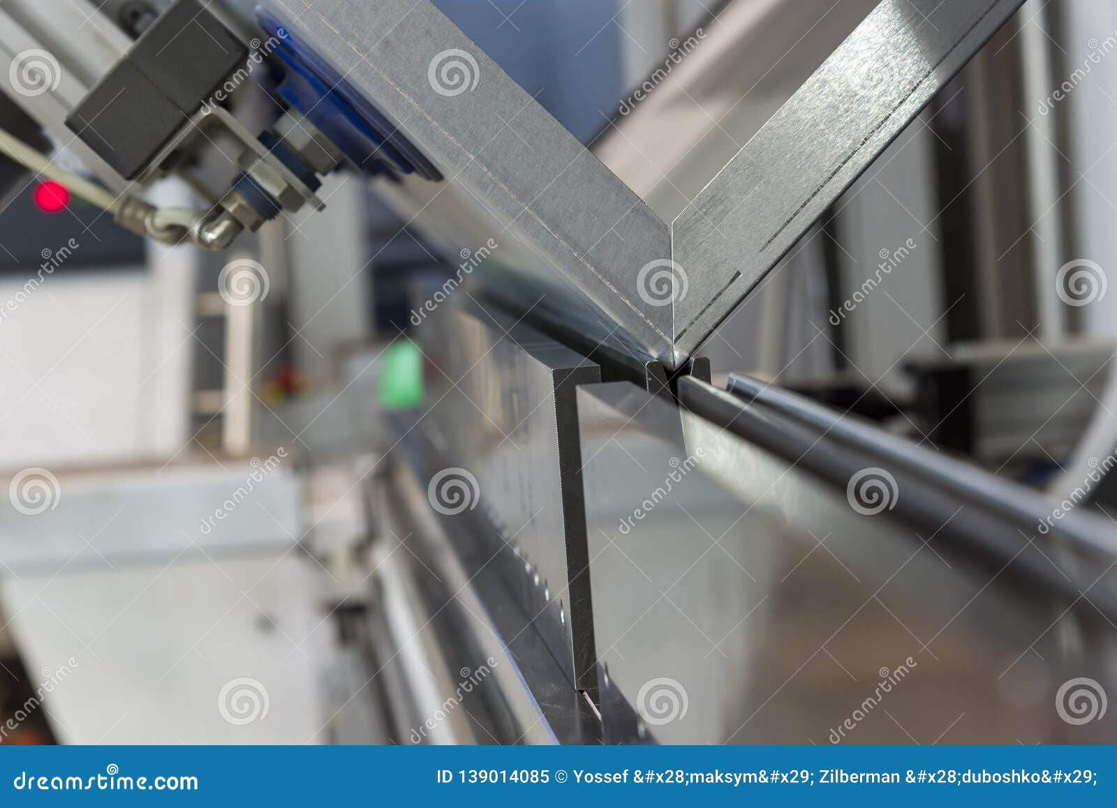 Operator Bending Metal Sheet by Sheet Bending Machine Stock Image ...